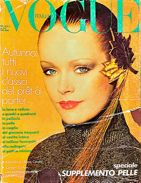 VOGUE Magazine Italia September 1979 KIM HARRIS Nancy Donahue LAUREN H