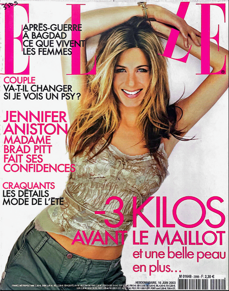 ELLE Magazine France N°2998 June 2003 JENNIFER ANISTON Deanna Miller K