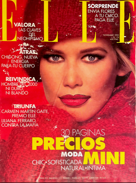 ELLE Magazine Spain November 1992 CLAUDIA SCHIFFER Amber Valletta LESL