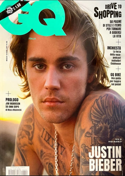 JUSTIN BIEBER Roberto Mancini GQ Magazine Italia May June 2021