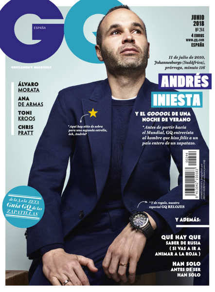 GQ Magazine Spain June 2018 ANDRES INIESTA Ana De Armas