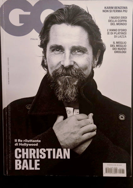 GQ Magazine Italia November 2022 CHRISTIAN BALE Karim Benzema LAZZA