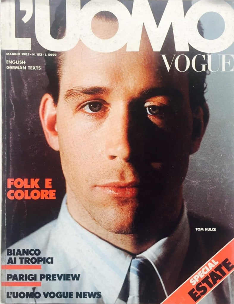 L' UOMO VOGUE Magazine May 1985 TOM HULCE Peter Lindbergh PAOLO ROVERS