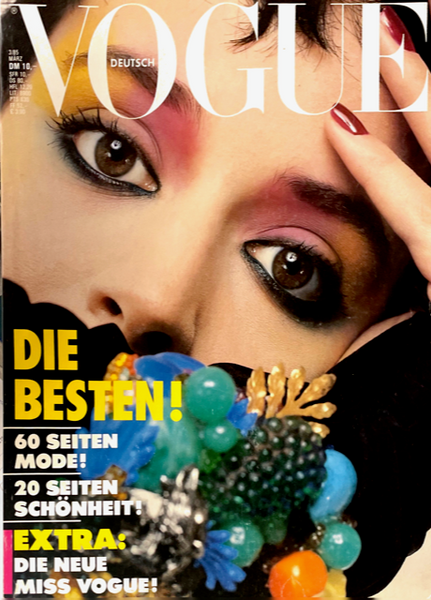 VOGUE Magazine Germany March 1985 LARA HARRIS Suzanne Lanza ANDIE MACD