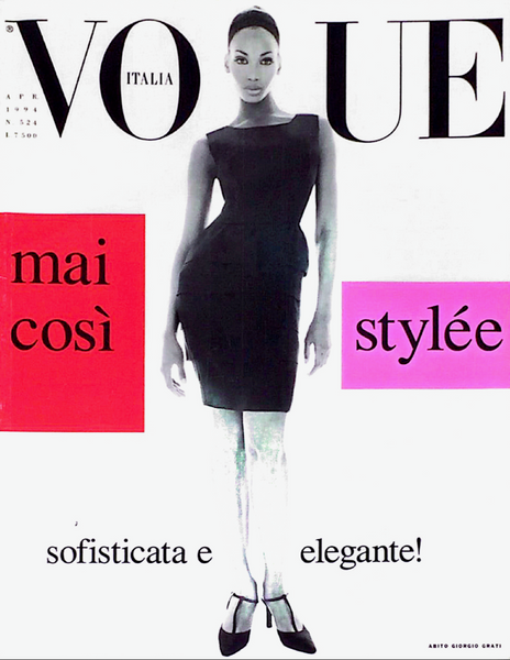 VOGUE Magazine Italia April 1994 BEVERLY PEELE Linda Evangelista NINA