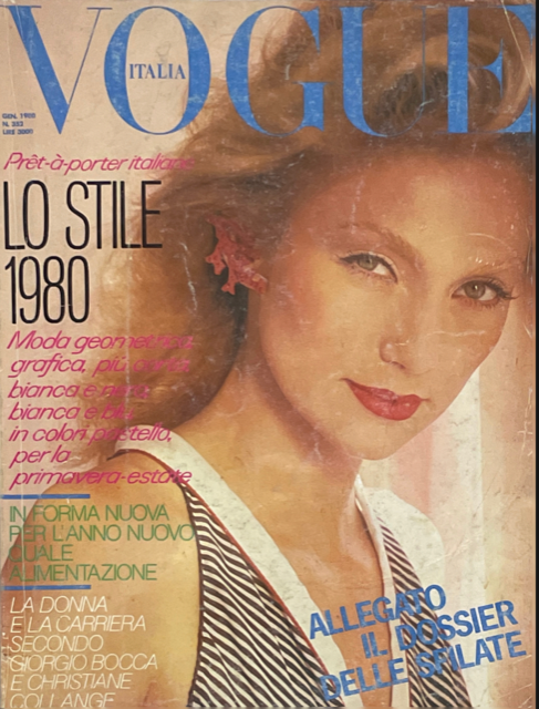 VOGUE Magazine Italia January 1980 ANNA ANDERSEN Kelly LeBrock LENA KA