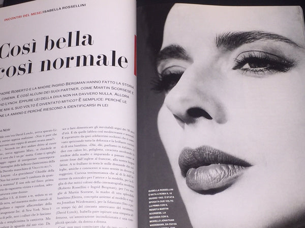 LEI Vintage Magazine 1991 CARRE OTIS Yasmin Le Bon ISABELLA ROSSELLINI