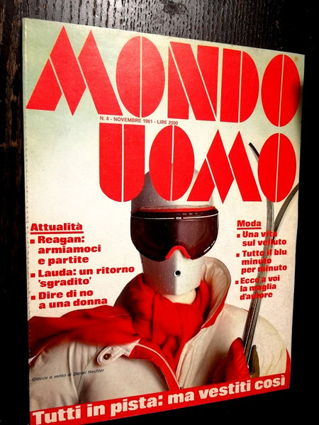 MONDO UOMO Fashion Magazine November 1981 PAOLO ROVERSI Oliviero Tosca