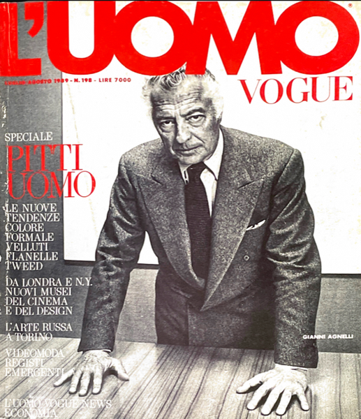 L'UOMO VOGUE Magazine July 1989 GIANNI AGNELLI Fabrizio Ferri ALDO FAL