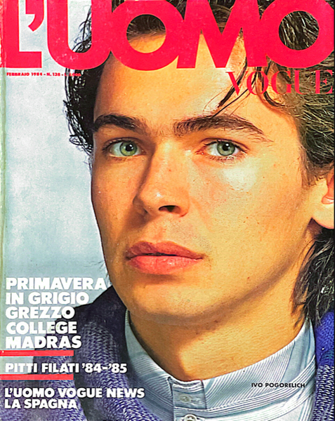 L'UOMO VOGUE Magazine February 1984 IVO POGOROLICH Aldo Fallai MARIO T