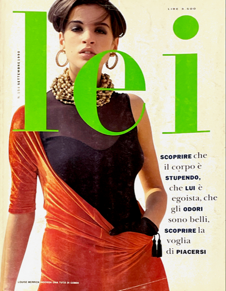 LEI Magazine September 1990 LOUISE MERRICK Fabrizio Ferri OLIVIERO TOS