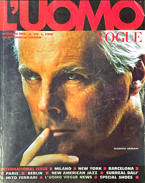 L'UOMO VOGUE Magazine September 1990 GIORGIO ARMANI Antonio Banderas V
