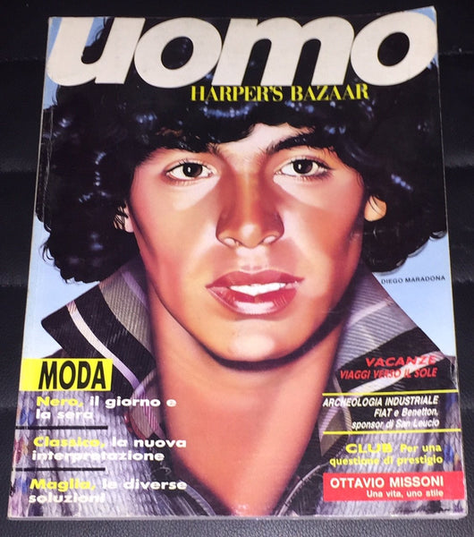 HARPER'S BAZAAR UOMO Magazine November 1984 DIEGO ARMANDO MARADONA