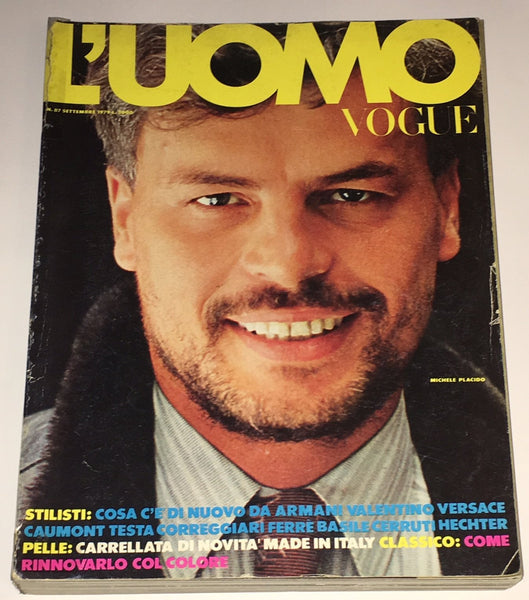L'UOMO VOGUE Magazine 1979 MICHELE PLACIDO Oliviero Toscani ALDO FALLA