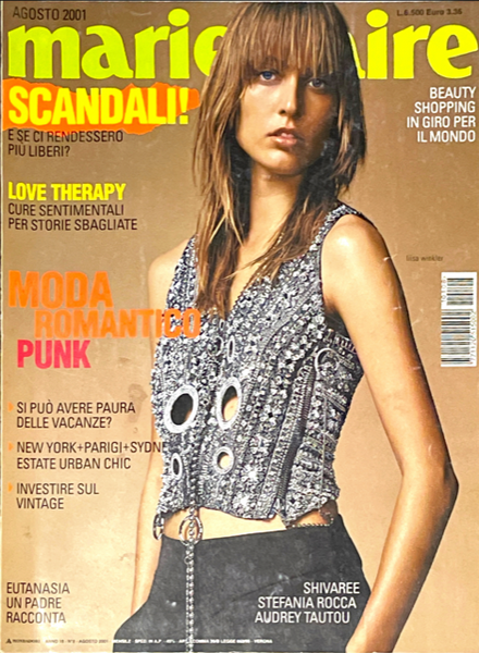 Marie Claire Magazine Italy August 2001 LIISA WINKLER Ambrosia Parsley