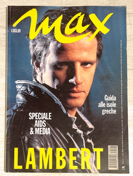 MAX Magazine Italia July 1993 CHRISTOPHER LAMBERT Joan Severance PAT M