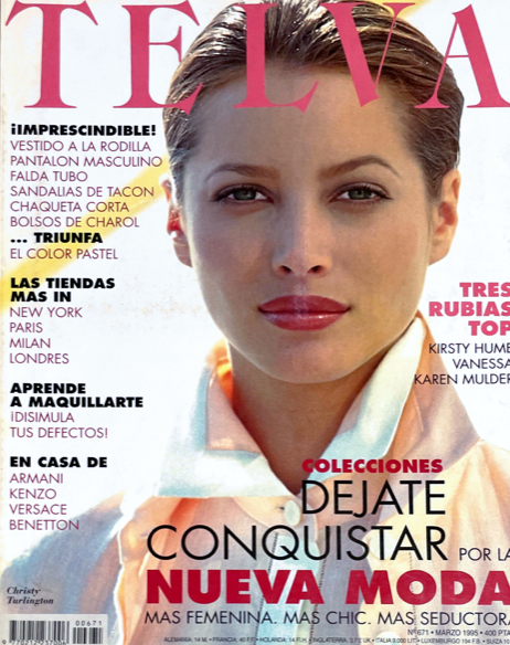 TELVA Magazine March 1995 CHRISTY TURLINGTON Jose Manuel Ferrater MARK