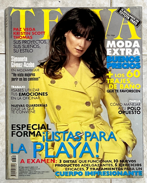 TELVA Magazine May 2003 PAZ VEGA Kristin Scott Thomas