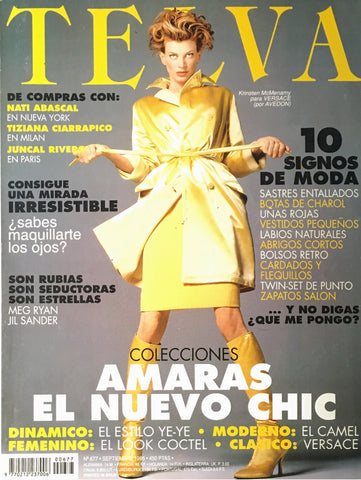 TELVA Magazine September 1995 KRISTEN MCMENAMY Shalom Harlow JOSE MANU