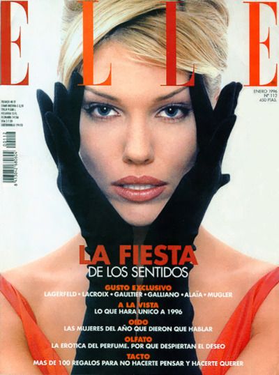 ELLE Magazine Spain January 1996 TRICIA HELFER Valerie Celis NADIA VAS