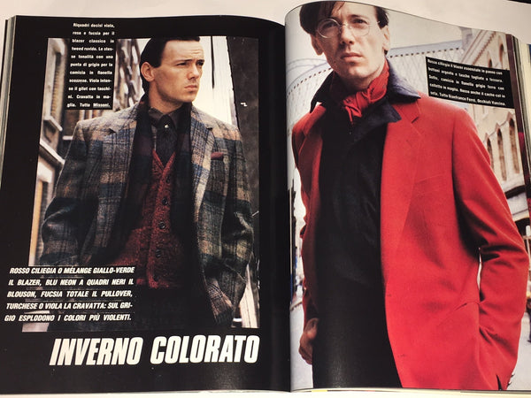 LINEA UOMO September 1985 MEN'S Fashion Magazine TONI THORIMBERT Peter