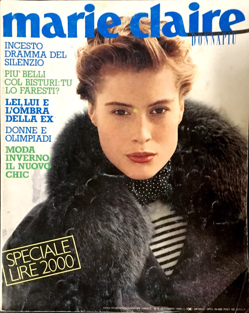 MARIE CLAIRE Italia Magazine September 1988 ALISON COHN Famke Janssen