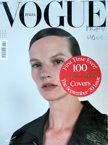 Vogue Italia Magazine September 2020 Sealed SARA BLOMQVIST Cover 68 of